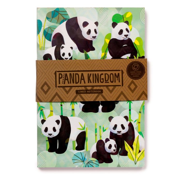 Bloc-notes A5 en papier recyclé - Panda Kingdom