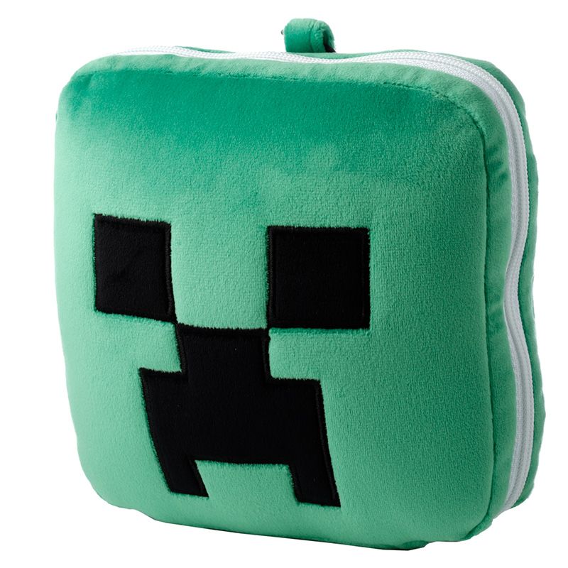 Coussin de Voyage Relaxeazzz Peluché 2-en-1 avec Masque Yeux Minecraft ...